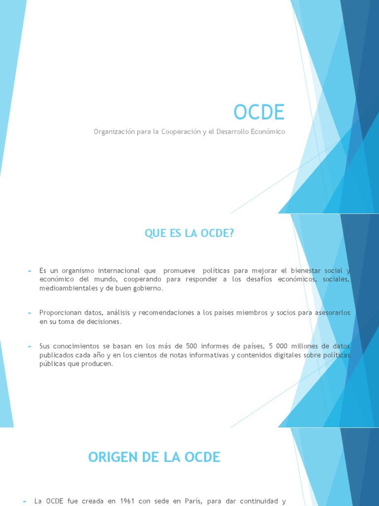 Qué es la OCDE y su impacto global | PDF | Política | Economias
