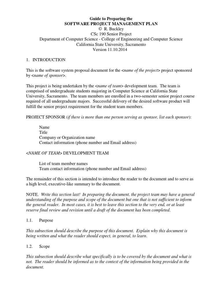 Guide To Preparing The Software Project Management Plan | PDF | Project Management | Computing