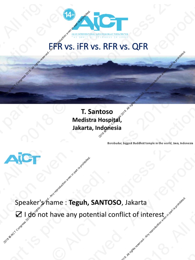 FFR vs. iFR vs. RFR vs. QFR: T. Santoso | PDF | Angiology | Internal ...