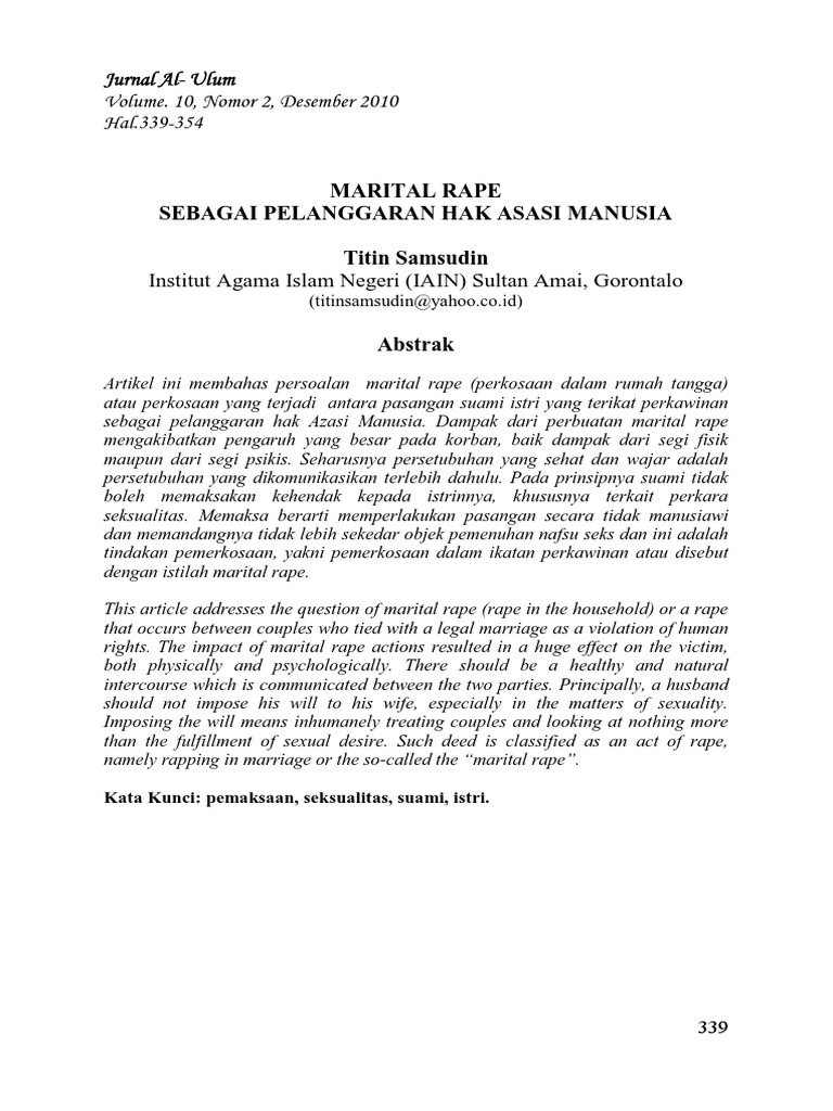 Marital Rape PDF | PDF