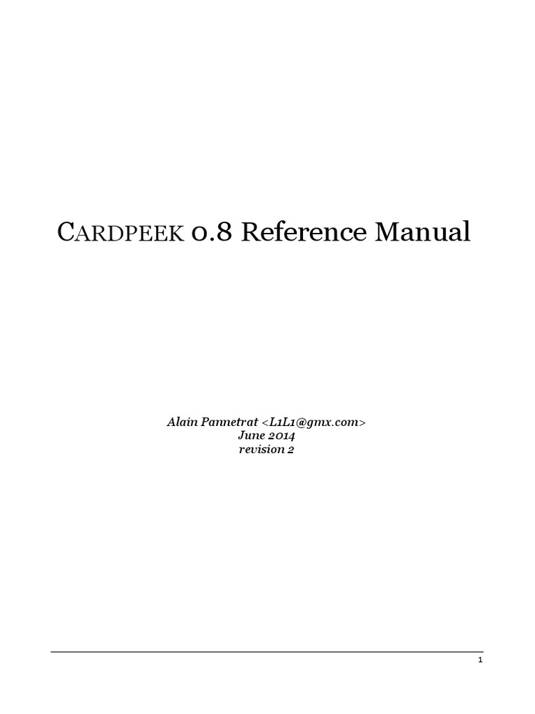 Cardpeek Ref - en | PDF | Scripting Language | Emv