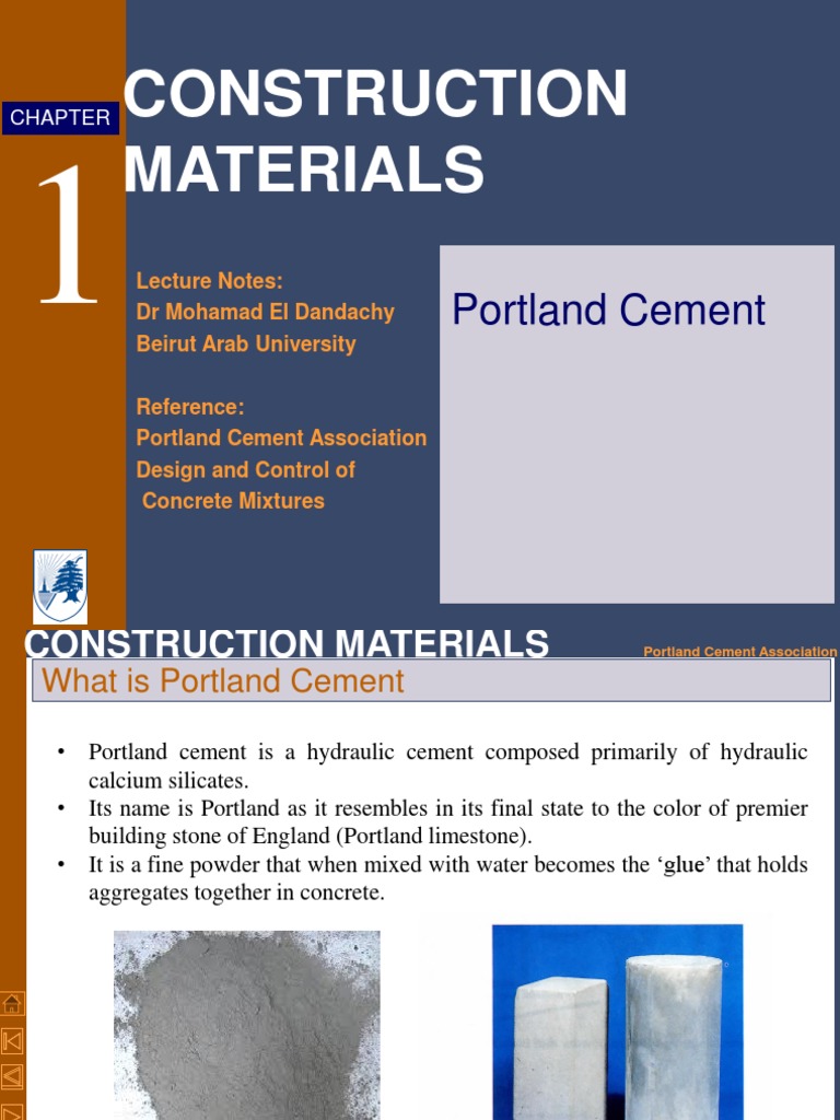 1 Portlandcement | PDF | Cement | Concrete