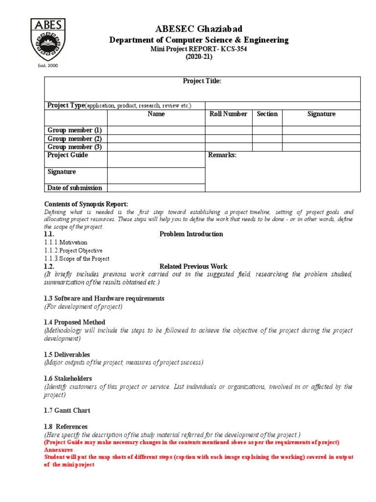 7 - Mini Project Report Format-1 | PDF