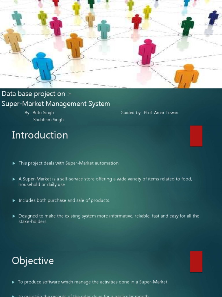 Data Base Project on:-Super-Market Management System | PDF ...