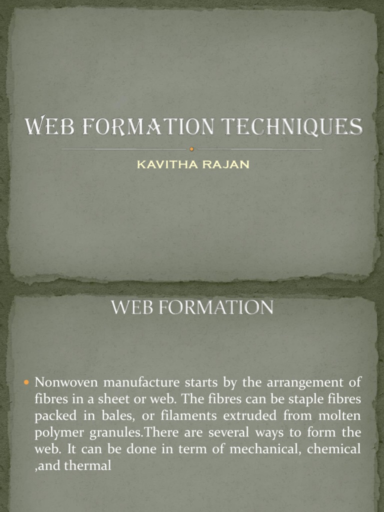 Web Formation Techniques | PDF | Nonwoven Fabric | Fibers