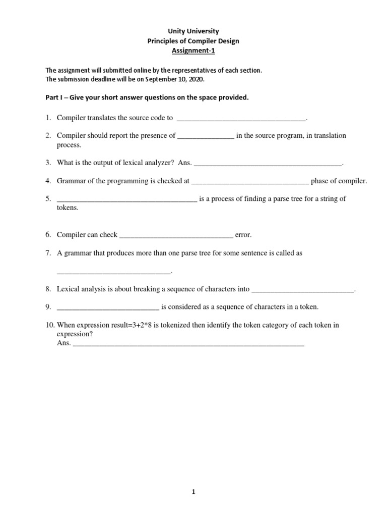 Assignment 1 Group2 | PDF | Parsing | Compiler