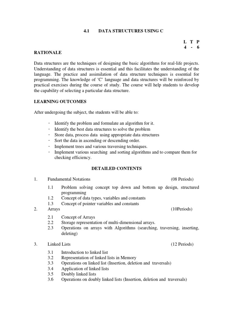 Data Structures and C Programming Guide | PDF | Relational Database ...