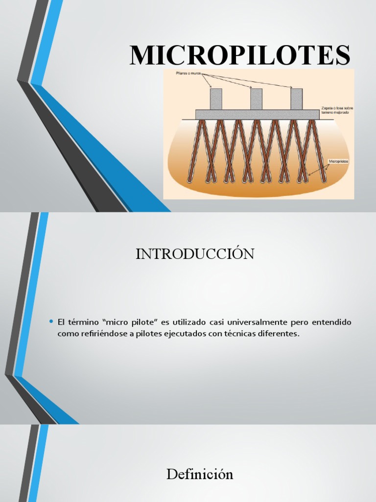 Micro pilotes: una solución de cimentación profunda para espacios de ...