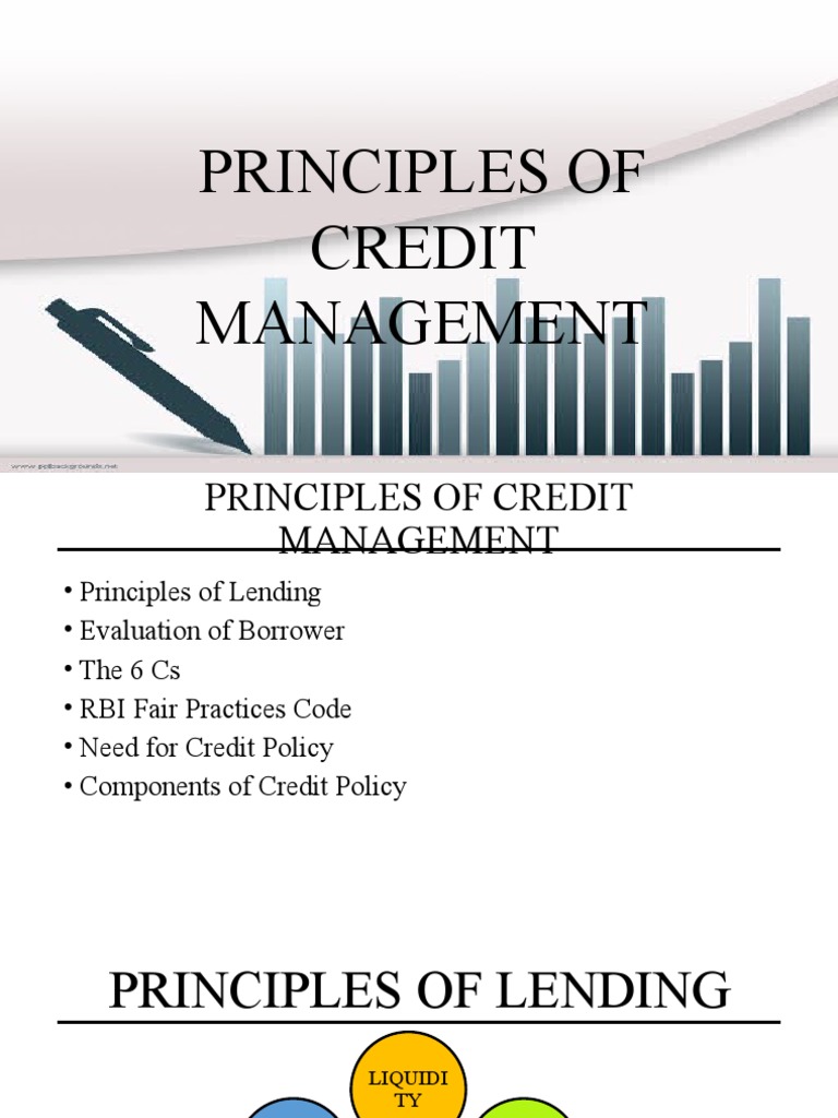 Principles of Credit Management | PDF | Loans | Credit