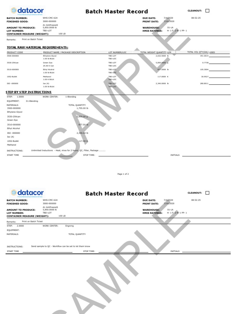 CS-BMR Sample | PDF | Chemical Substances | Chemical Compounds