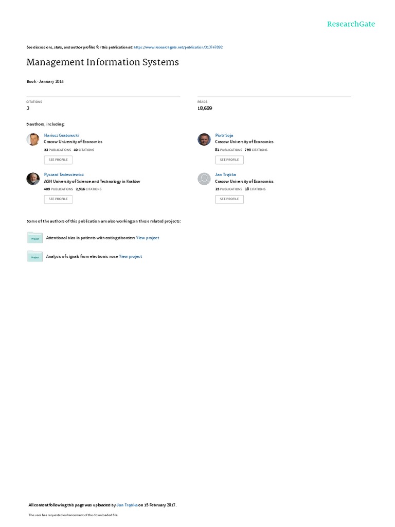 MIS Book | PDF | System | Information