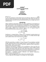 Ciprofloxacin Patient Information Leaflet | PDF | Paresthesia ...