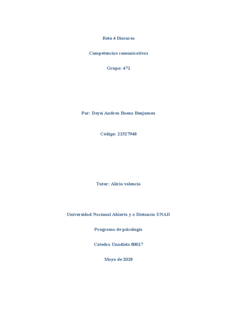 Reto 4 Discurso | PDF | Constructivismo (filosofía de la educación) | Aprendizaje