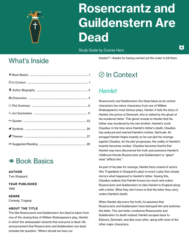 Rosencrantz and Guildenstern Are Dead | PDF | Hamlet | Theatre
