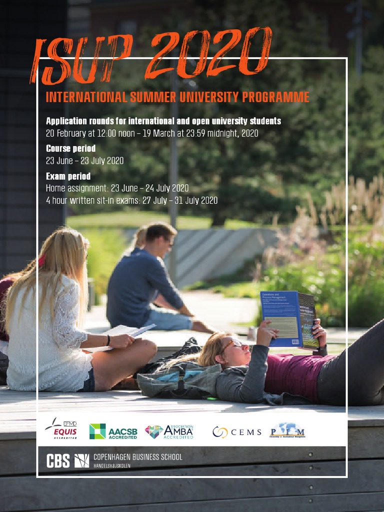 ISUP 2020: International Summer University Programme | PDF | Copenhagen ...