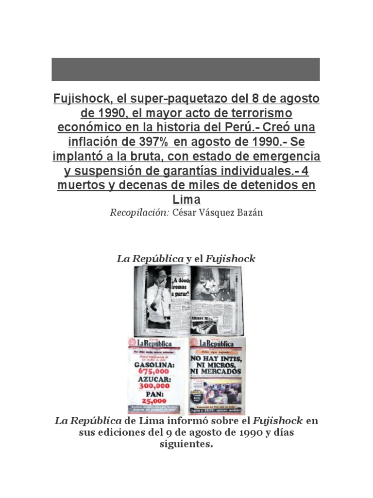 Fuji Shock | PDF | Inflación | Perú