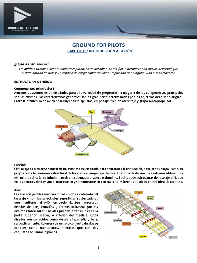 Estructura y partes del avión | PDF | Avión | Aeroespacial