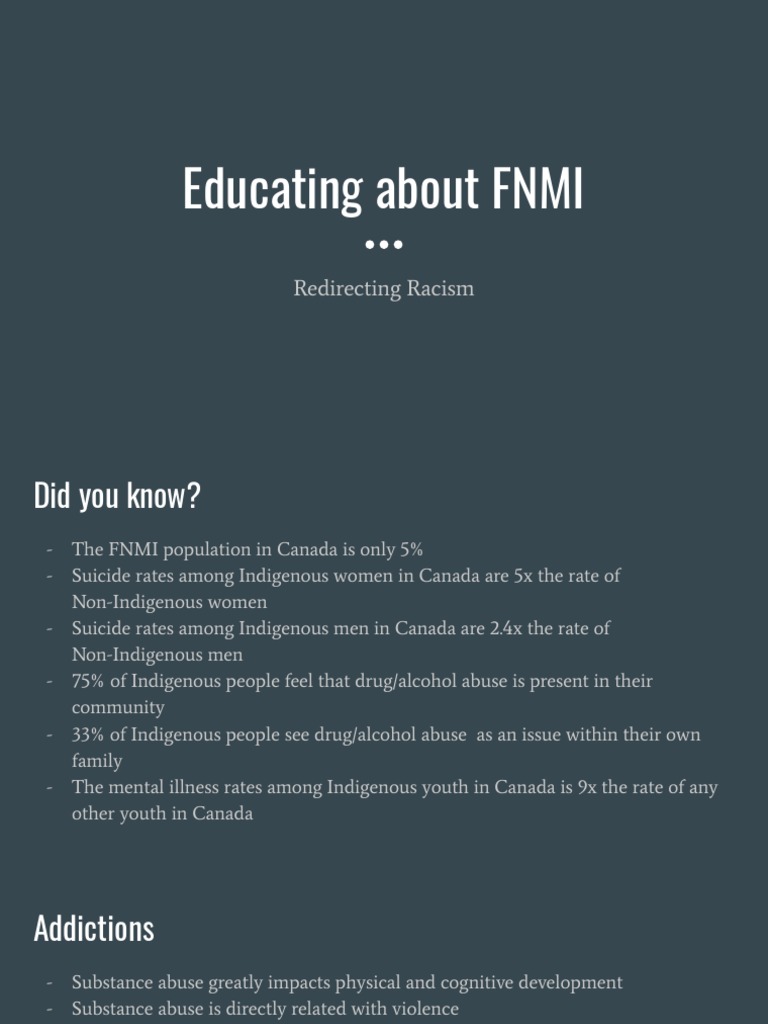 Educating About Fnmi | PDF | Substance Abuse | Alcohol Abuse