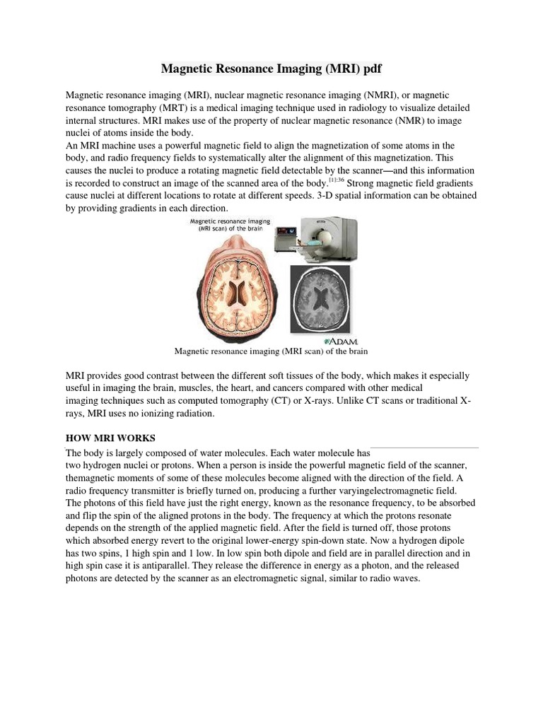 MRI: Principles and Applications | PDF | Magnetic Resonance Imaging ...
