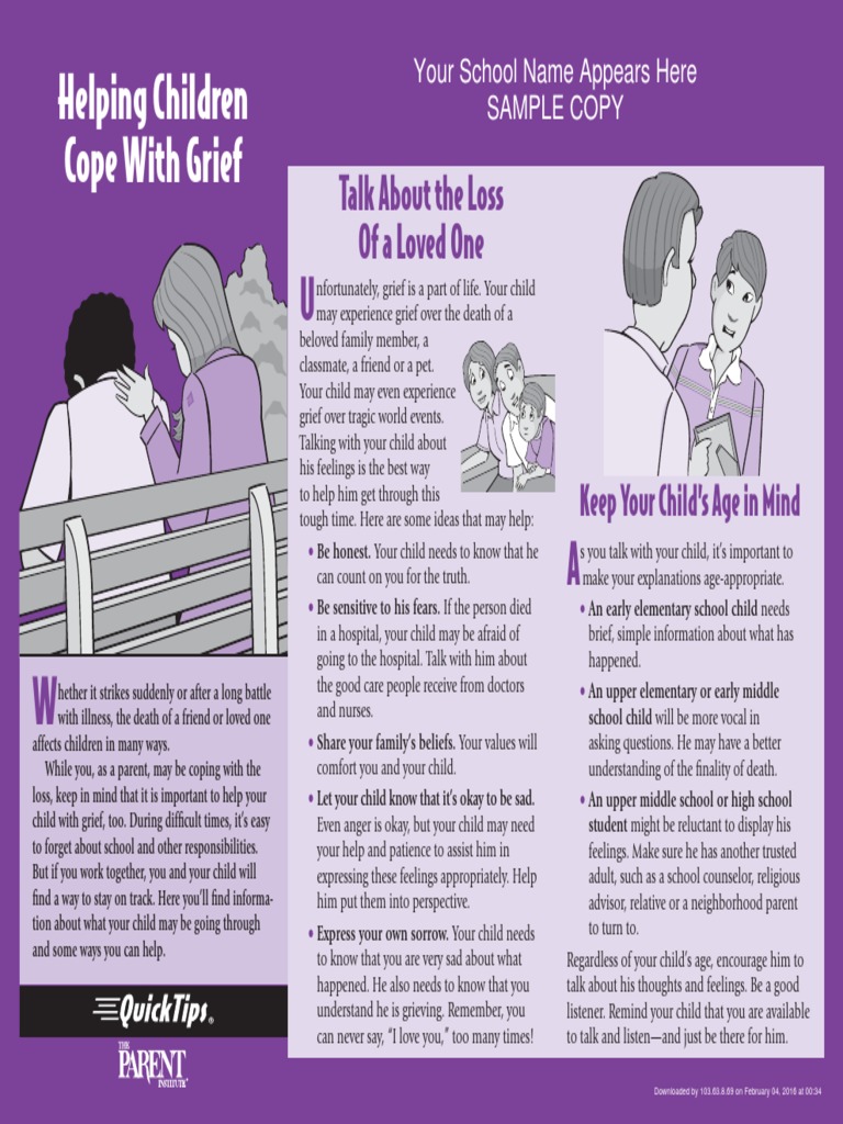 Helping Children Cope With Grief | PDF | Grief | Human Development