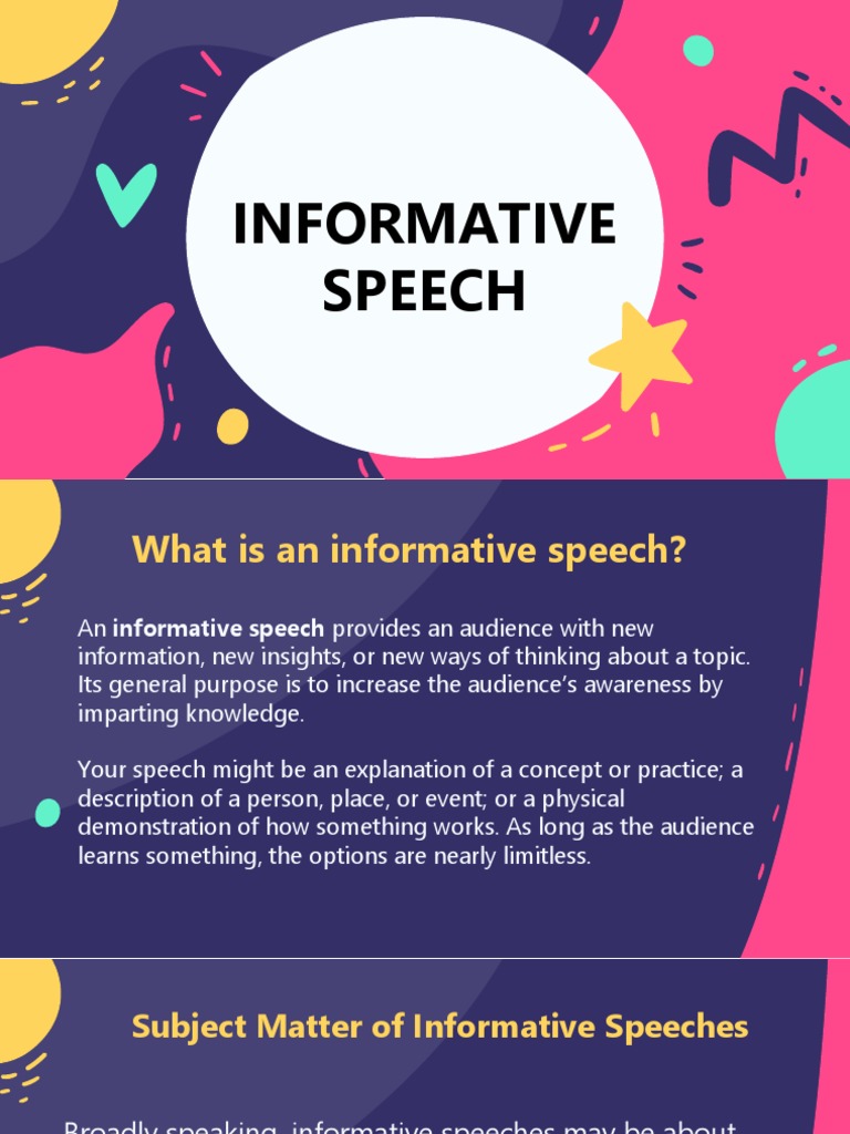 Informative Speech | PDF | Concept | Academic Discipline Interactions