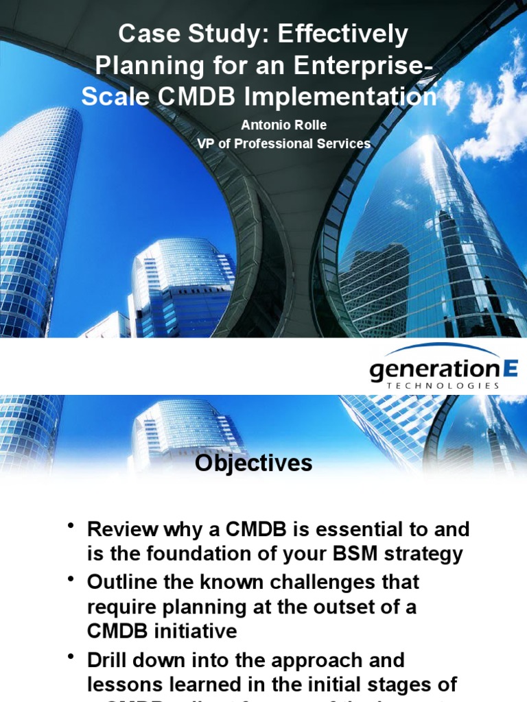 Case Study: Effectively Planning For An Enterprise-Scale CMDB Implementation | PDF | Supply ...