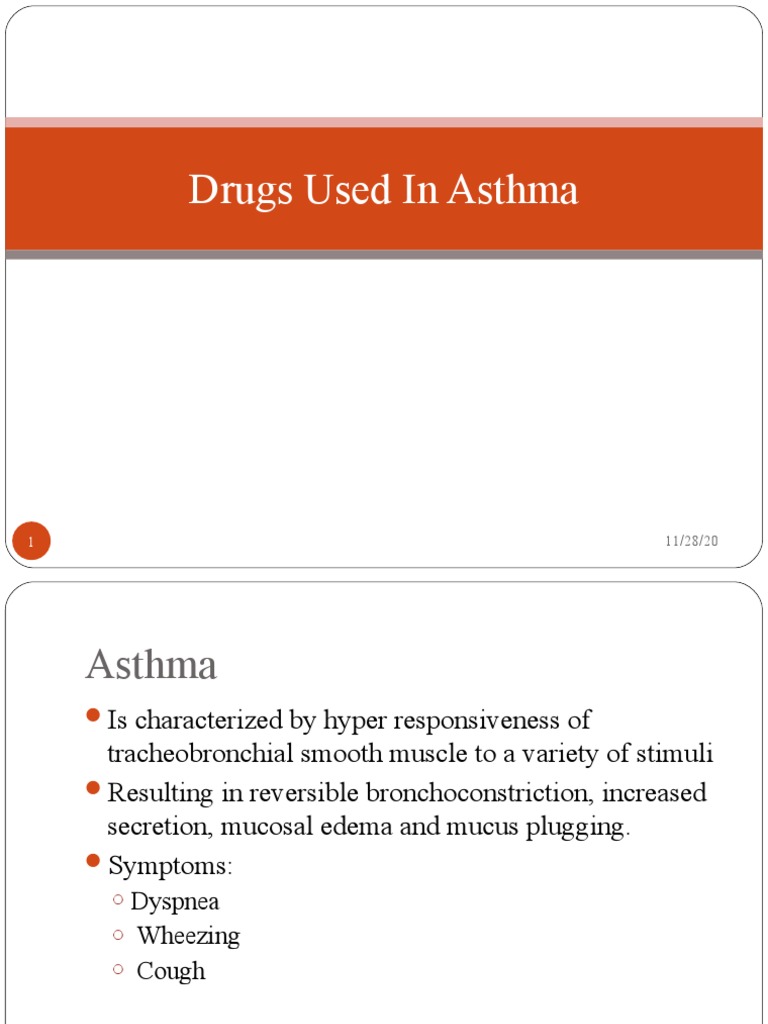 Asthma Drug Classifications and Treatments | PDF | Asthma | Corticosteroid
