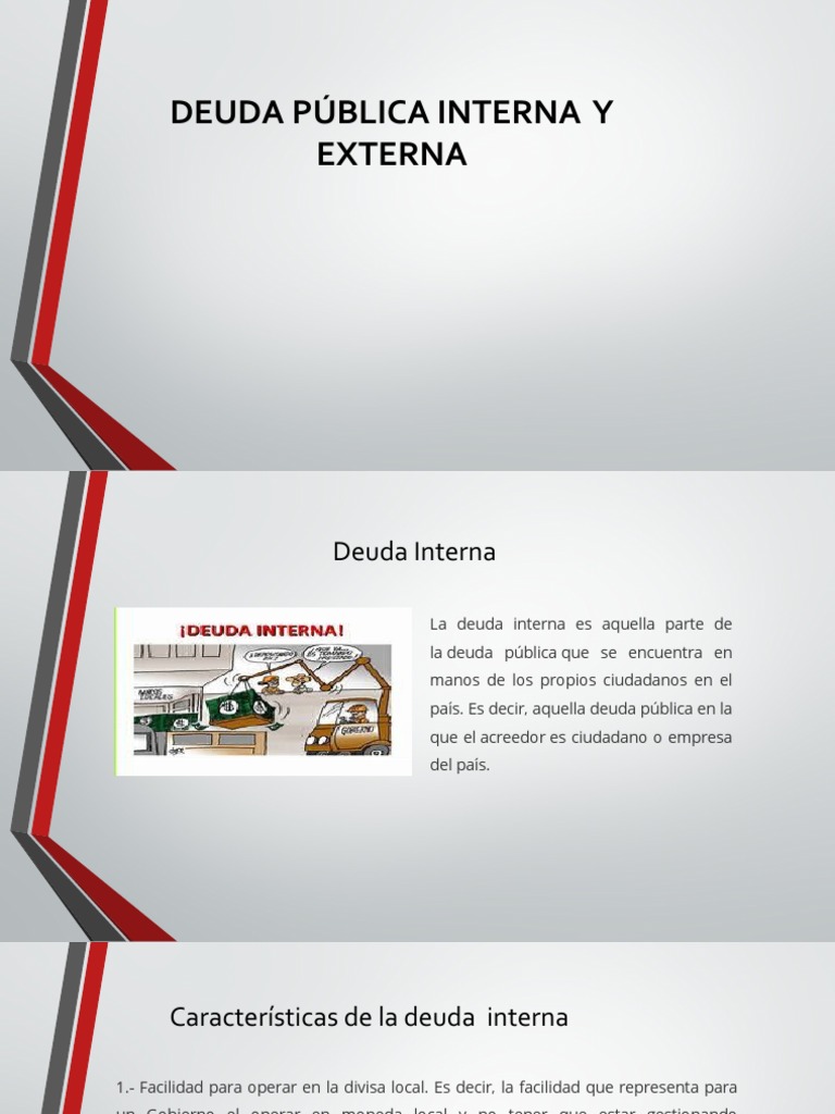 Deuda Pública Interna y Externa | PDF | Deuda | Deuda gubernamental Deuda Pública Interna y Externa | PDF | Deuda | Deuda gubernamental