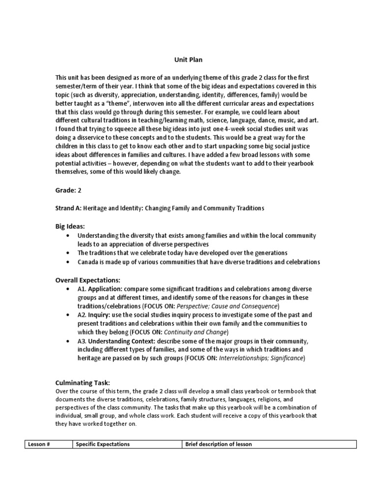 Social Studies Changing Family and Community Traditions | PDF ...