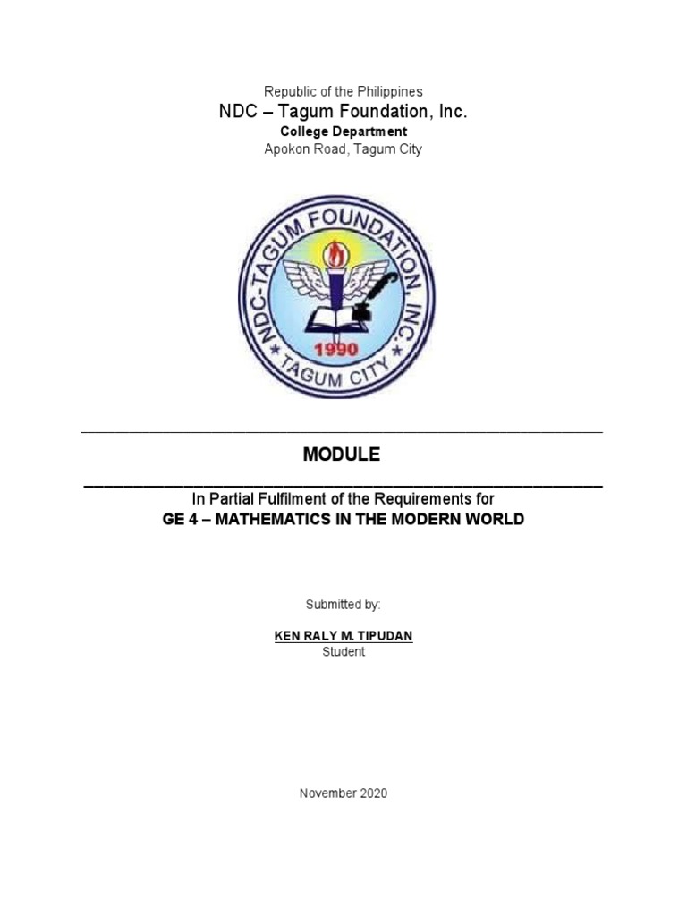 NDC - Tagum Foundation, Inc.: Republic of The Philippines | PDF
