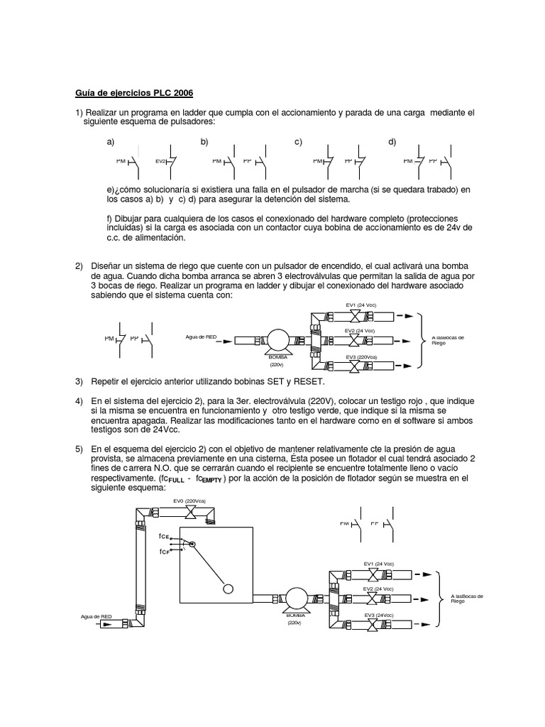 Ejercicios Con Plcs PDF | PDF | Semáforo | Science