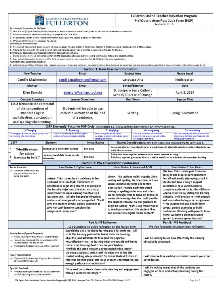 Pop Cycle Sem 2 Camille Mazloomian - Distance Learning Complete | PDF ...