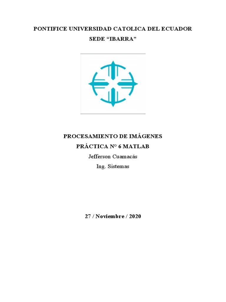 Trabajo N6 Matlab Cuamacas | PDF | Matriz (Matemáticas) | Programación de computadoras