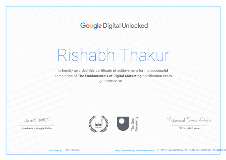 Google Digital Marketing Certificate | PDF