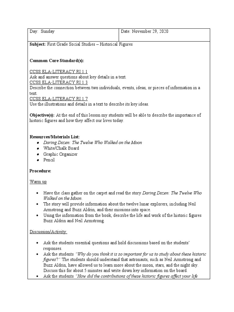 Ed360a - Social Studies - Historical Figures | PDF | Apollo 11 | Neil ...