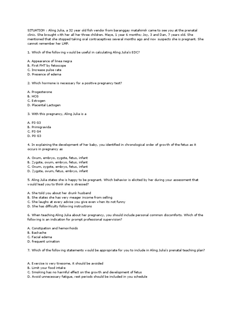 MCN Post Test II | PDF | Menstrual Cycle | Childbirth MCN Post Test II | PDF | Menstrual Cycle | Childbirth