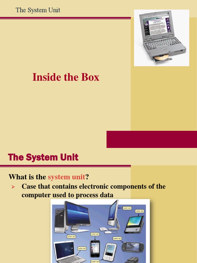 Lecture 5 Systemunit Pdf Pdf Random Access Memory Central Processing Unit