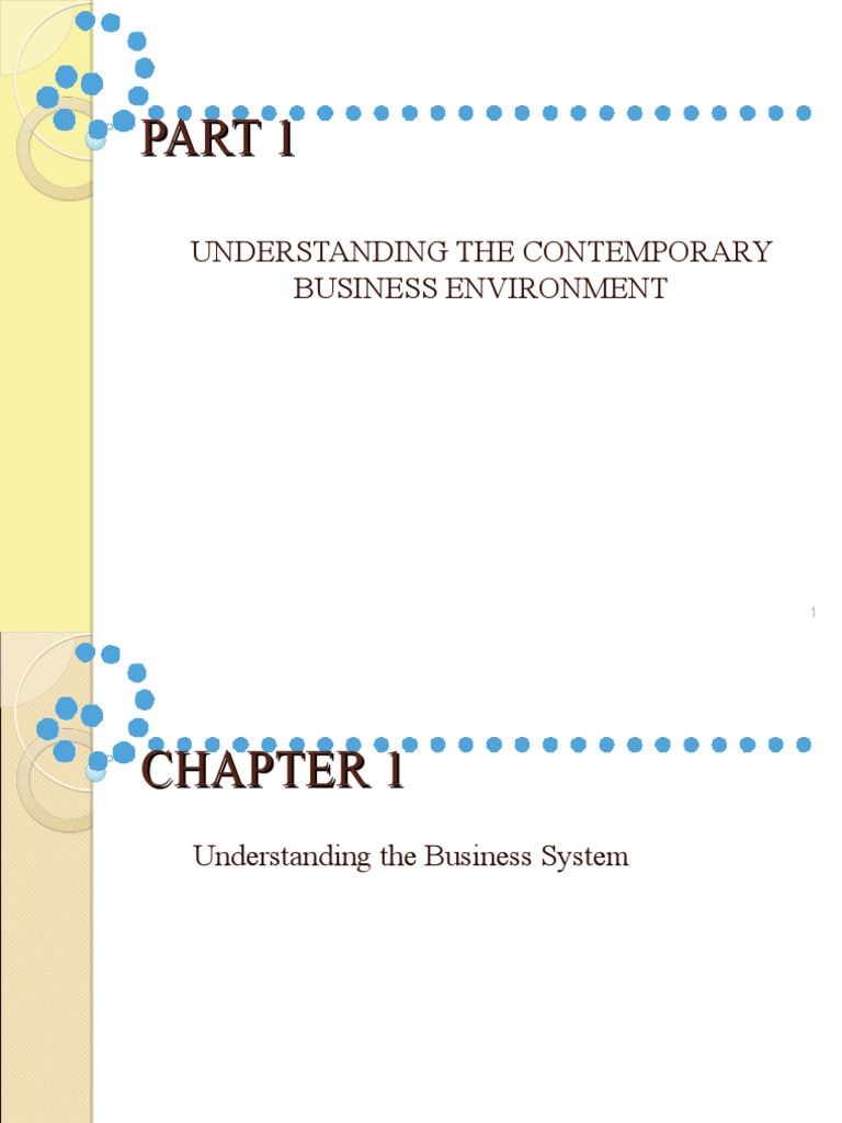 Understanding The Contemporary Business Environment | PDF | Supply ...