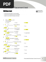 Full Placement Test | PDF | Drinking Water | Litre