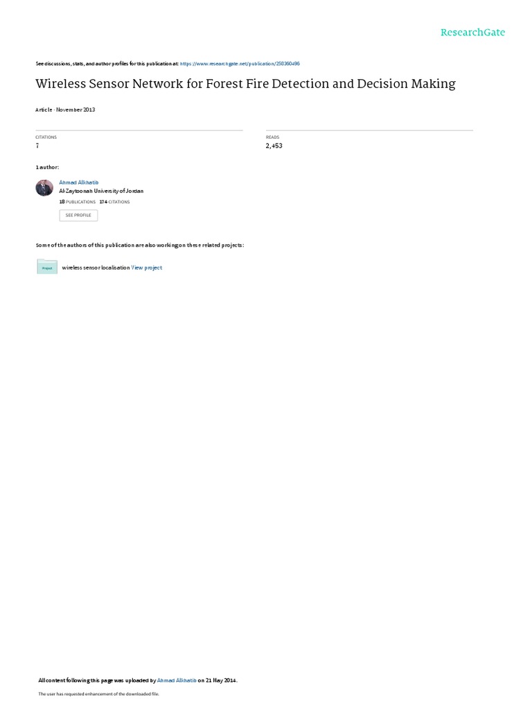 Wireless Sensor Network For Forest Fire Detection - International ...