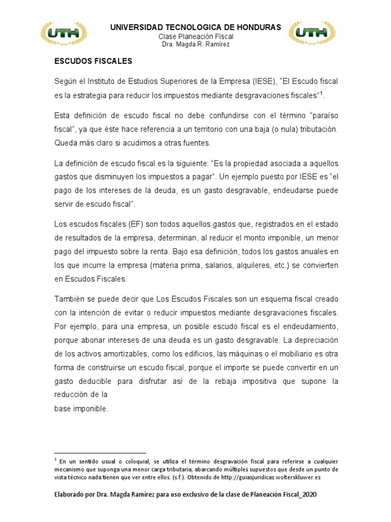 Escudos-Fiscales 2020 | PDF | Activo fijo | Depreciación