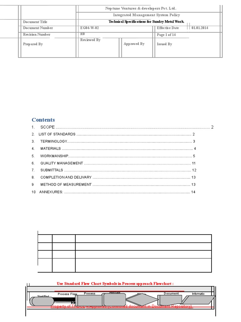 Sundry Metal Work Specifications | PDF | Welding | Construction