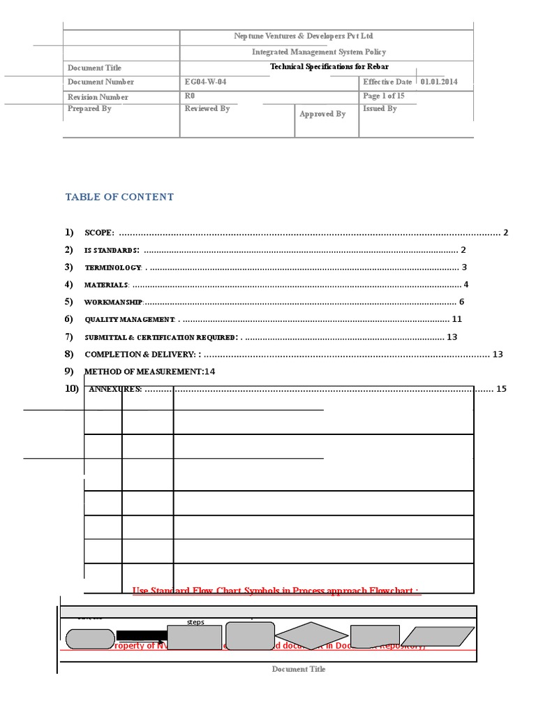 Technical Rebar Specifications Guide | PDF | Specification (Technical ...