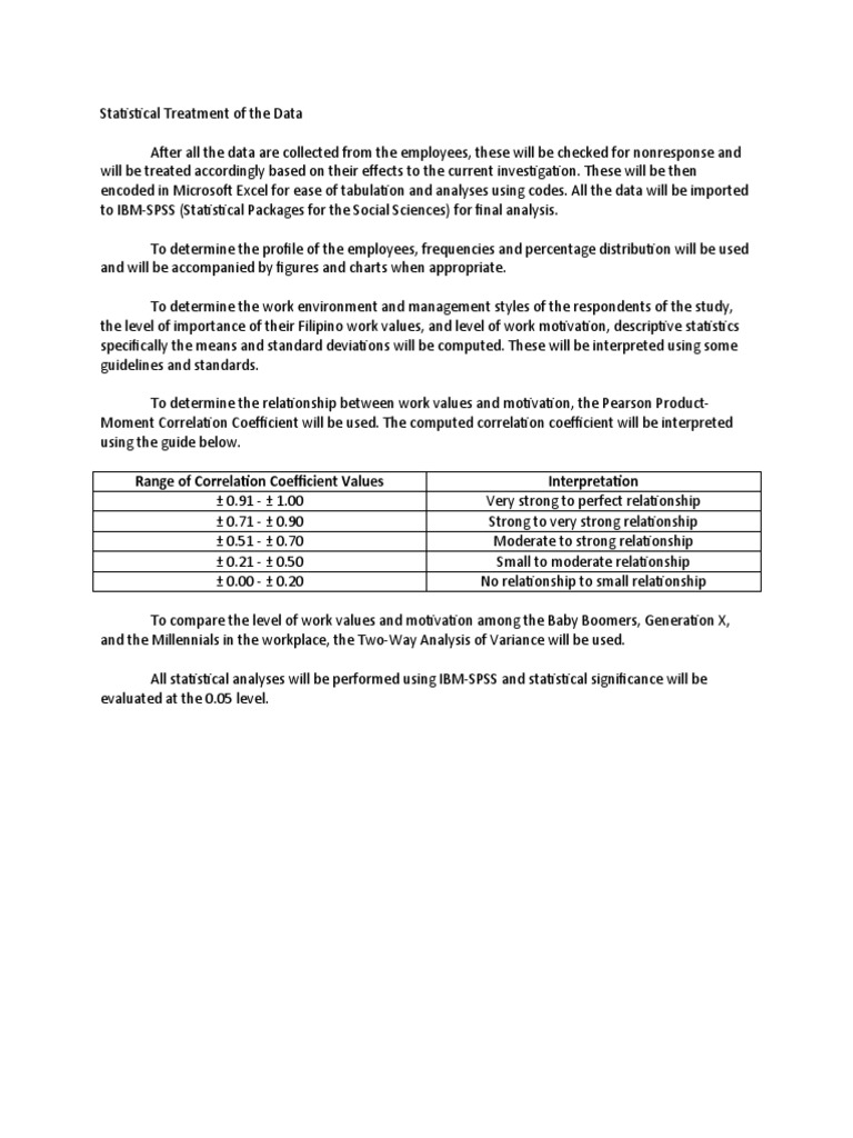 Statistical Treatment of The Data | PDF
