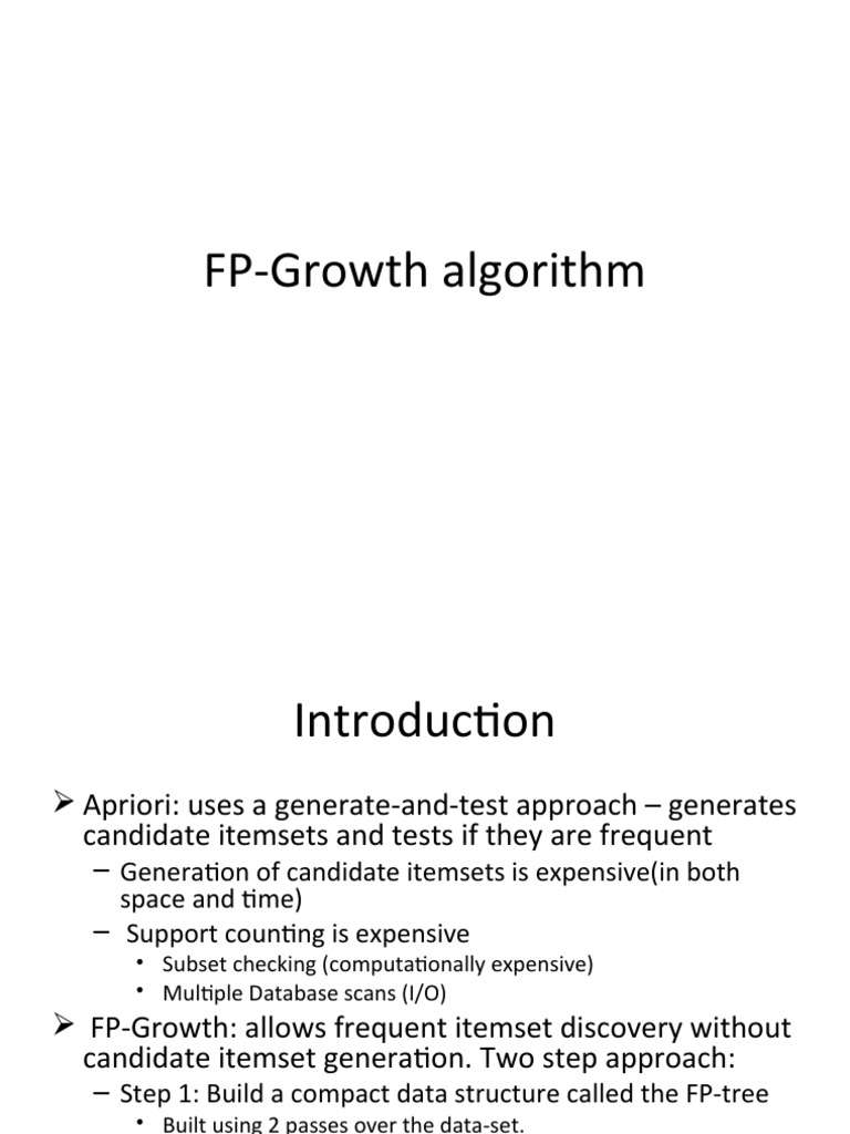 FP-Growth Algorithm | PDF | Discrete Mathematics | Theoretical Computer Science