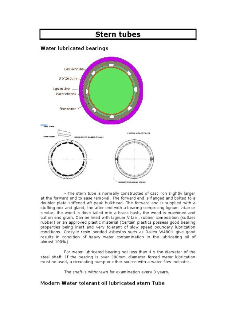 Stern Tubes | PDF | Propeller | Bearing (Mechanical)