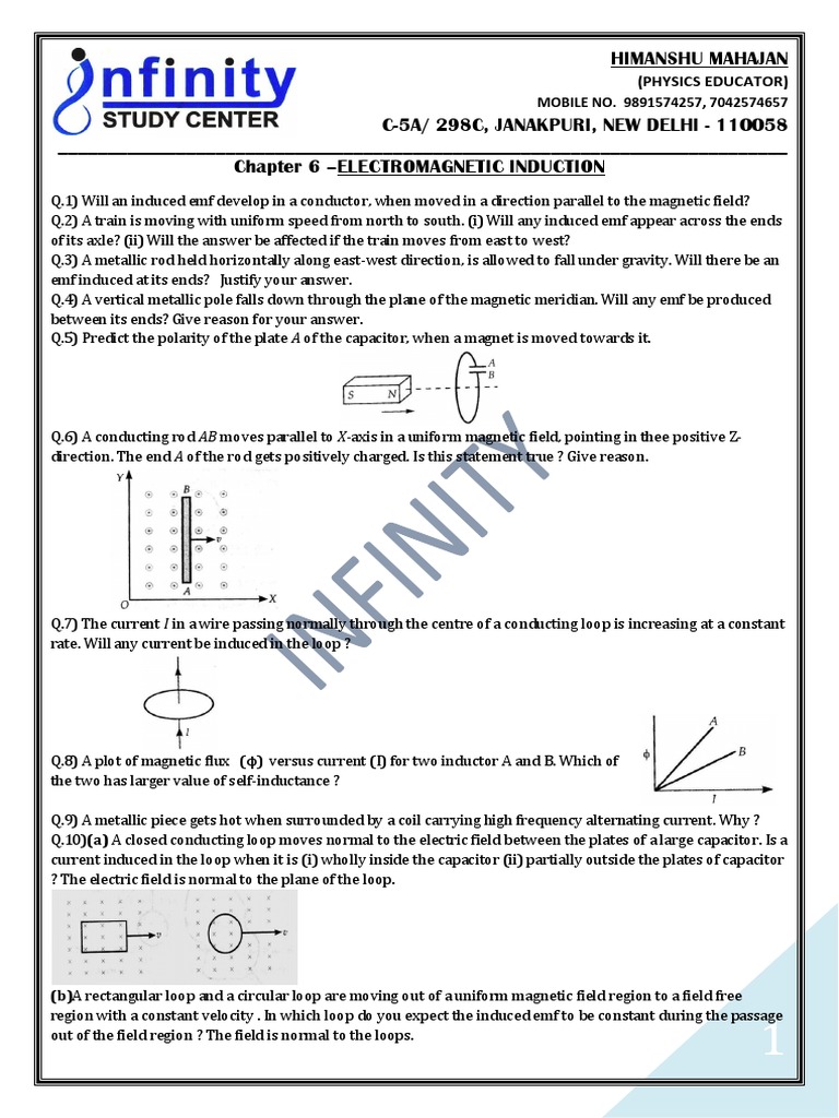 Assignment On EMI | PDF | Electromagnetic Induction | Inductor