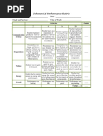 Musical Theatre Performance Rubric | PDF | Choir