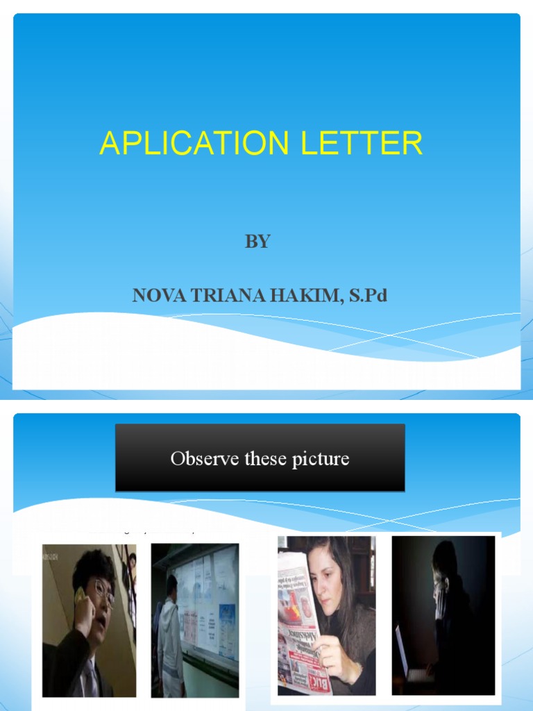 APLICATION LETTER PPT Nova | PDF | Résumé | Communication