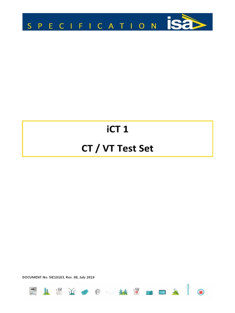 SIE10183 - iCT1 - CT - VT Tester SPECIFICATION | PDF | Electromagnetic ...